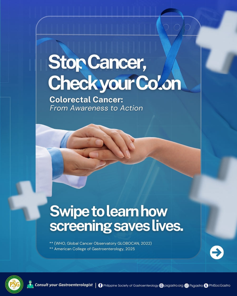 Stop Cancer, Check your Colon - Philippines Society of Gastroenterology